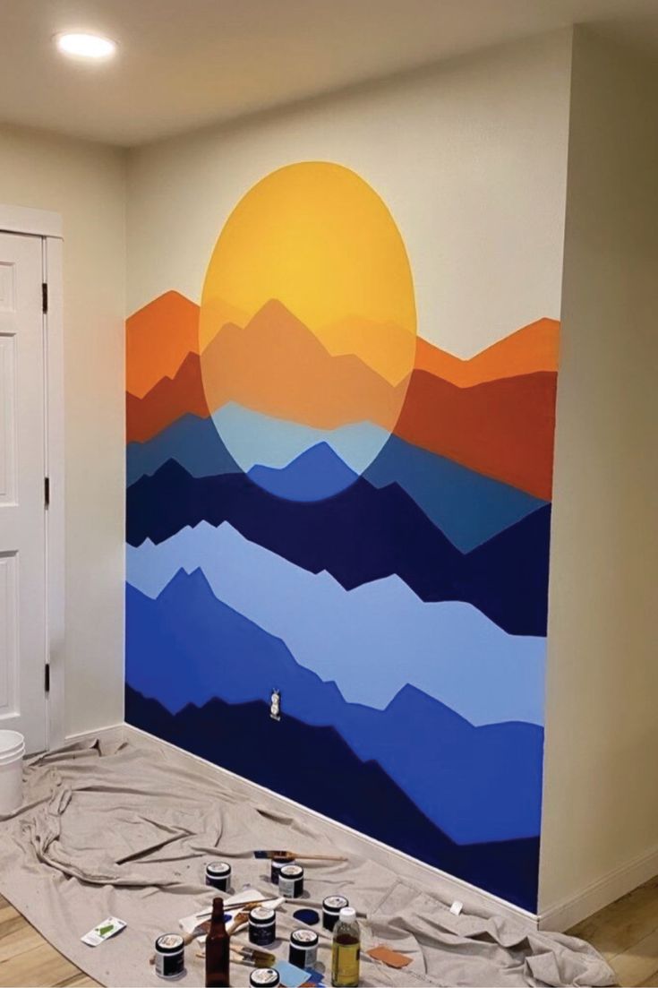 Top 10 geometric statement murals ideas for home decor