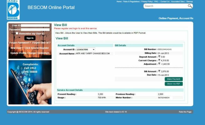 BESCOM Bill Payment Online - Complaints & Helpline number