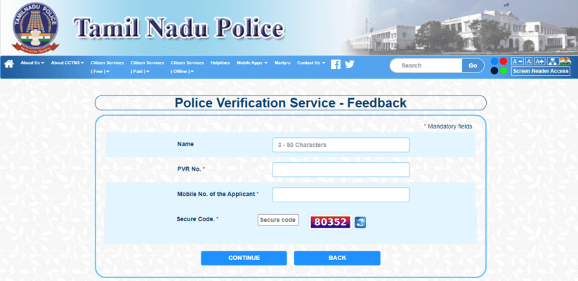 TN Police Verification: Applying for police verification certificate in ...
