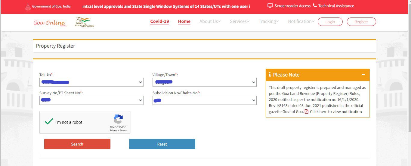 Goa Land Records : Search Land Survey Map Goa, Form and 14 & more