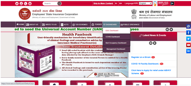 ESIC portal employer and employee login and registration