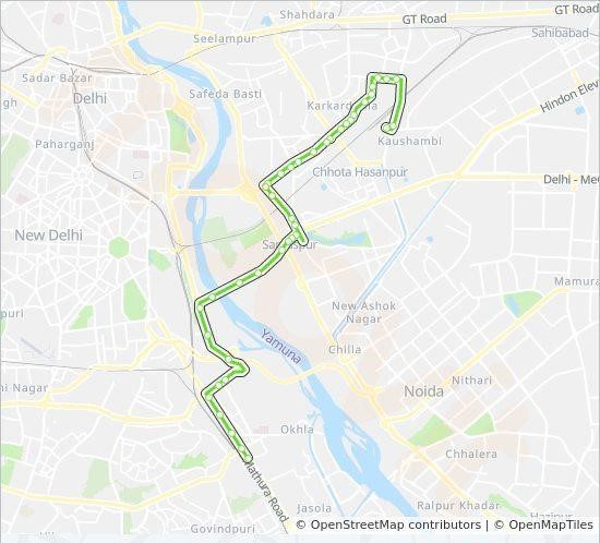 473 Bus route: Badarpur Border to Anand Vihar ISBT Terminal