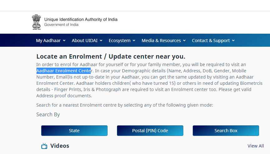 Process To Update Aadhaar Supporting Documents Online Offline