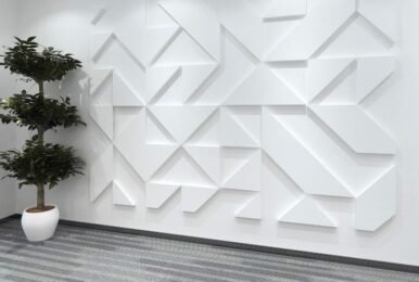 Geometric wall design and ideas for living room