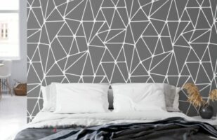 Geometric wall design and ideas for living room