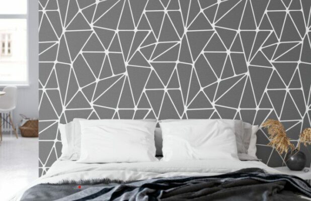 Geometric wall design and ideas for living room