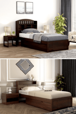 Designer Single Bed Stylish, Comfortable for a Modern Home