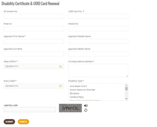 Disability certificate application process