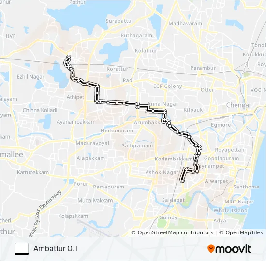 147C bus route Chennai: Timings, schedule, map, stops and fare