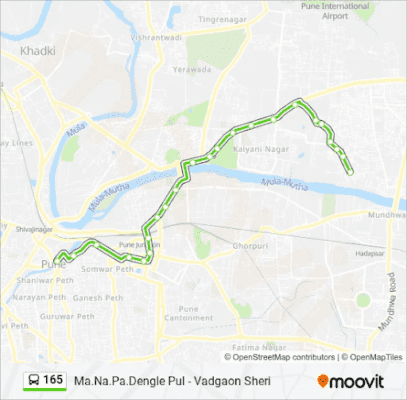 165 bus route Pune: Timings, schedule, stops and fare