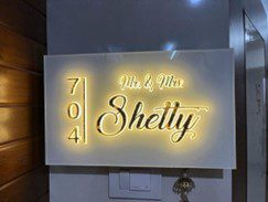 LED Name Plate for Home to Beautify Your Entrance