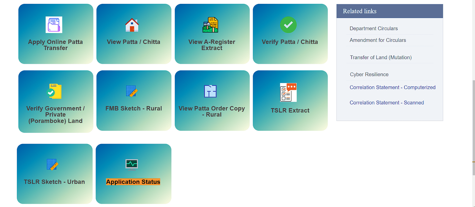 How to check Patta transfer application status online?