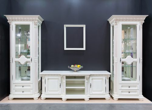 Wooden and Glass Showcase Designs for living Room