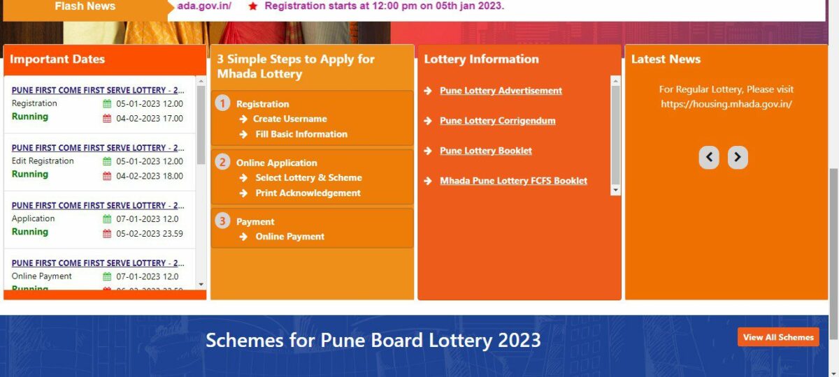Mhada Lottery Pune: Registration, application, documents