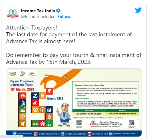 Advance Tax: Meaning, Calculations, Exemption, Due Date