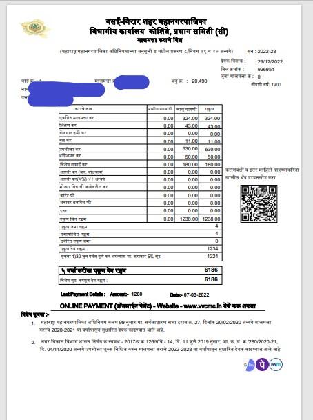 Vasai Virar Gharpatti 2024: All about property tax payment