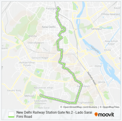 440 bus route Delhi: Map, stops, fare and timing