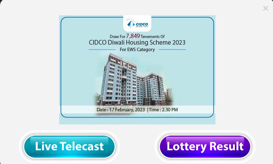 Cidco Lottery 2023: Registration, online application, lottery dates