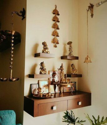 Nearly 30 small mandir design ideas for flats