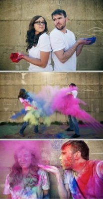 Holi couple pose ideas: Fun and colorful photo inspirations
