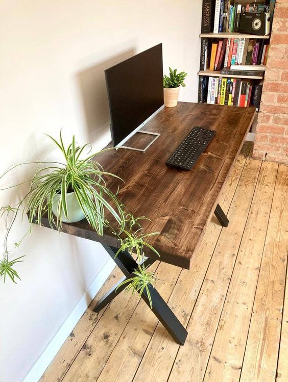 Wood computer table design ideas for home