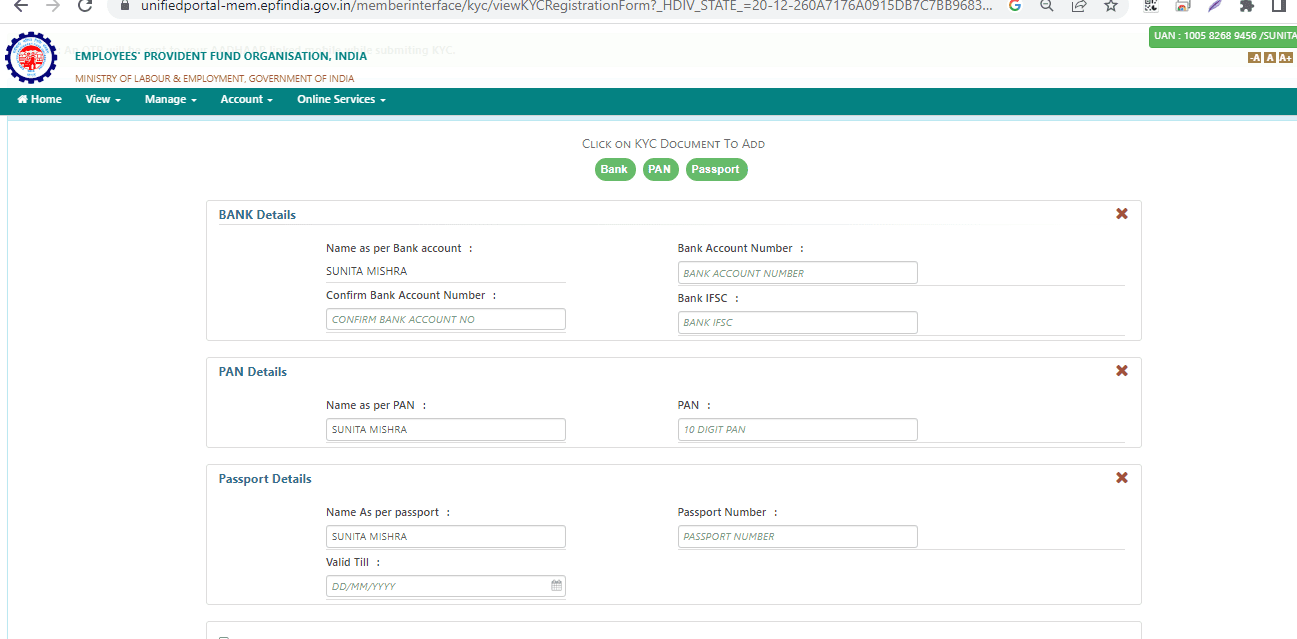Online process to complete EPFO KYC Online process to complete EPFO KYC