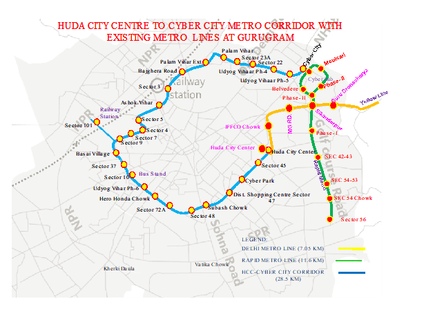 Yellow Line Metro Route: Schedule, Stops, & Maps, Timings 2024