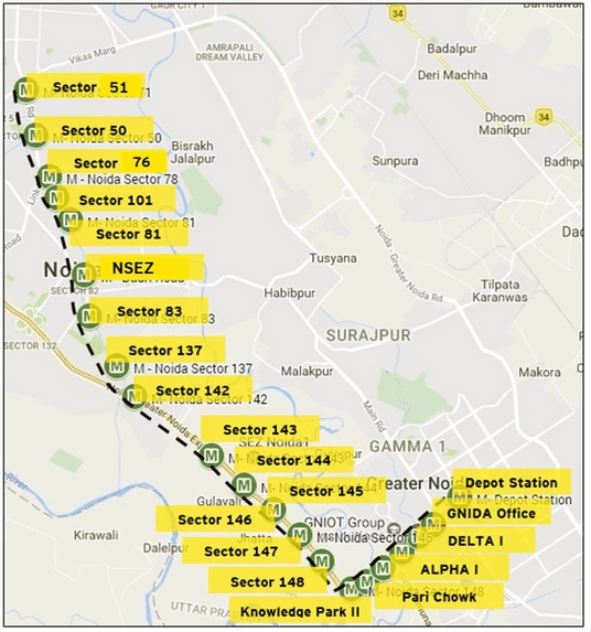 Noida Sector 142 Station: Route, timings, fare