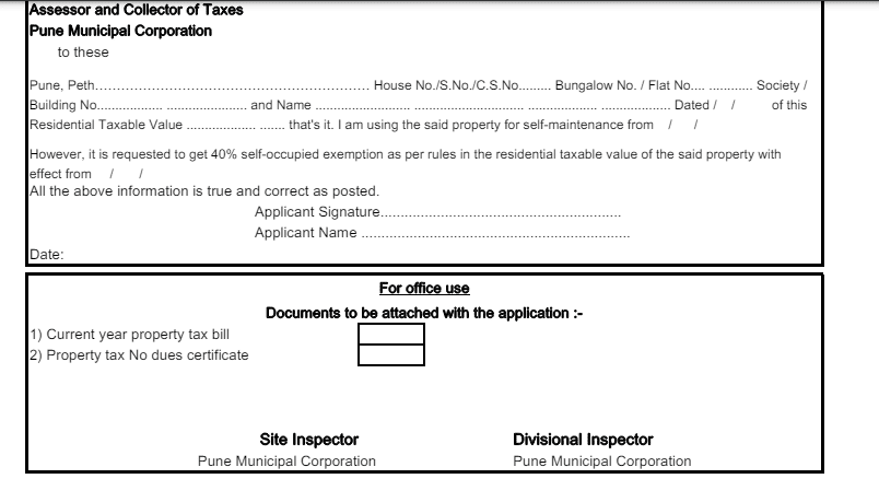 How to get 40% rebate on property tax PMC?