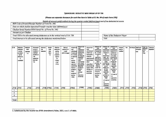 Form 27Q: TDS return on payments to NRIs