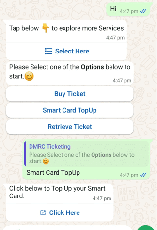 Delhi Metro commuters can now recharge smart cards on Whatsapp