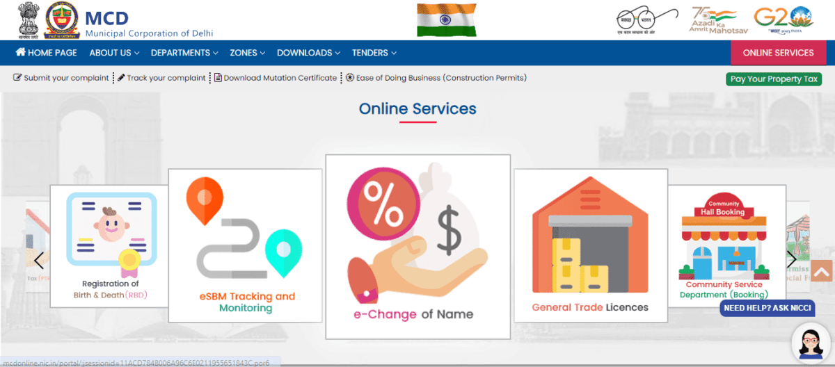 How to use MCD property tax calculator and pay tax online?